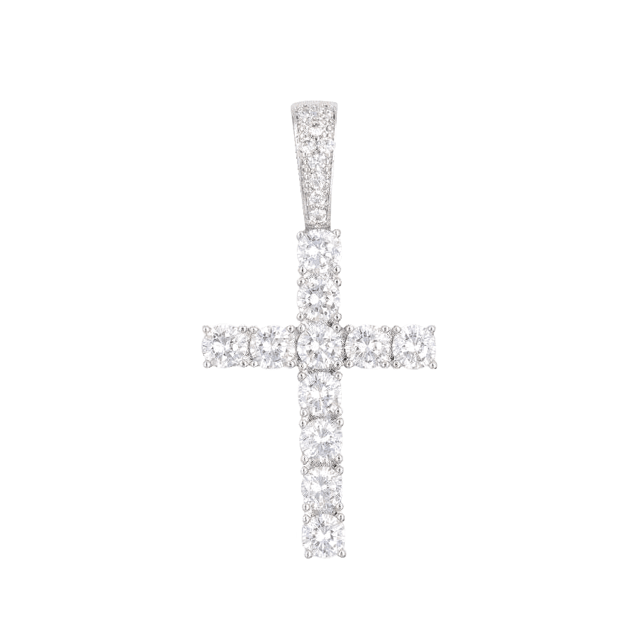 Diamond Cross Pendant | Men’s White Gold | GLD- The GLD Shop