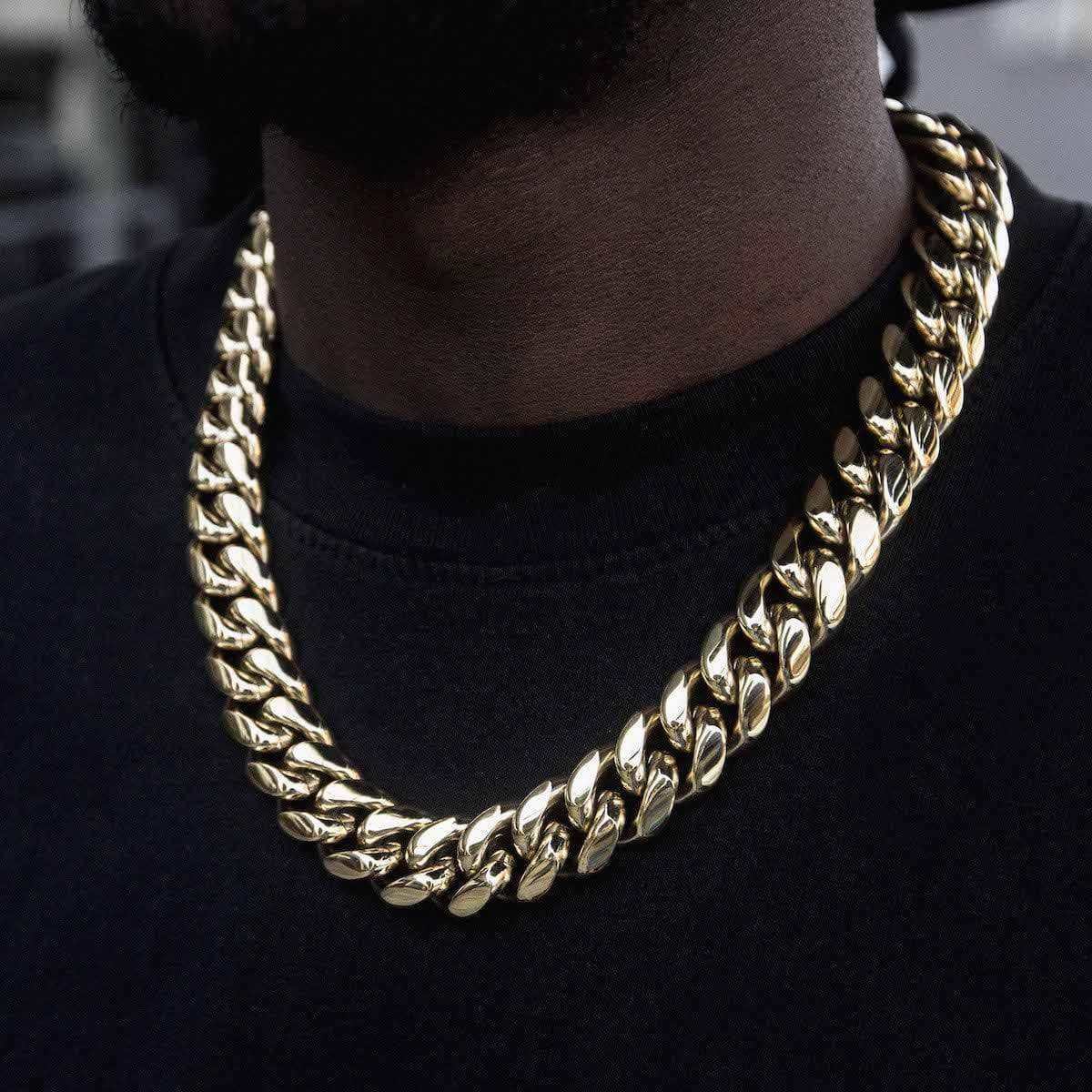 GLD Signature Cuban in Yellow Gold- 19mm - The GLD Shop