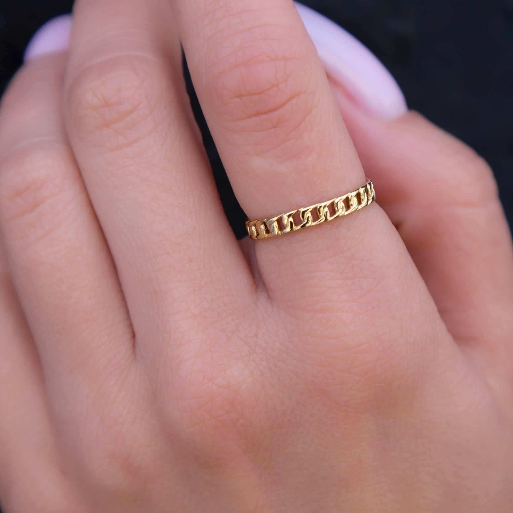 Micro Cuban Band Ring- The GLD Shop