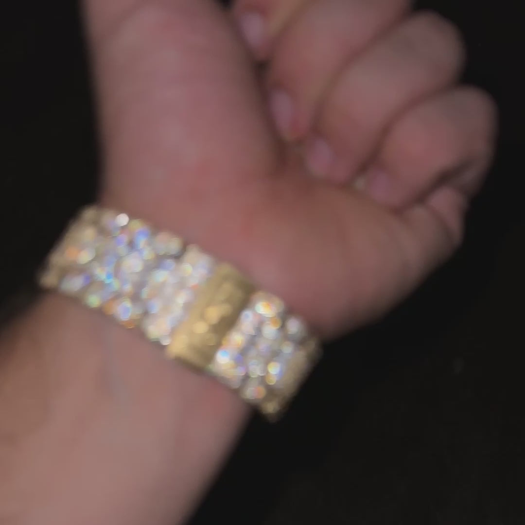 42MM Fully Iced Arabic Dial Alpha Era in Gold – The GLD Shop