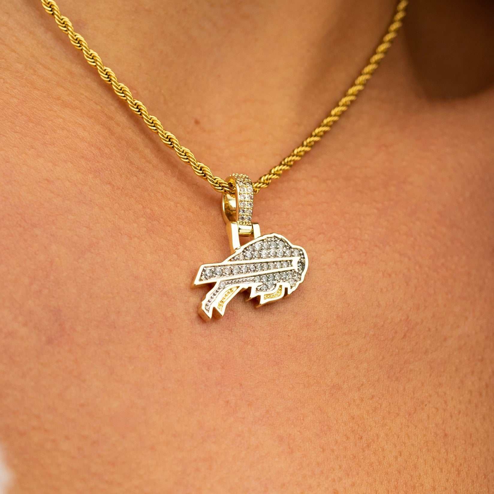 Buffalo Bills Official NFL Micro Logo Pendant - Yellow Gold – The GLD Shop