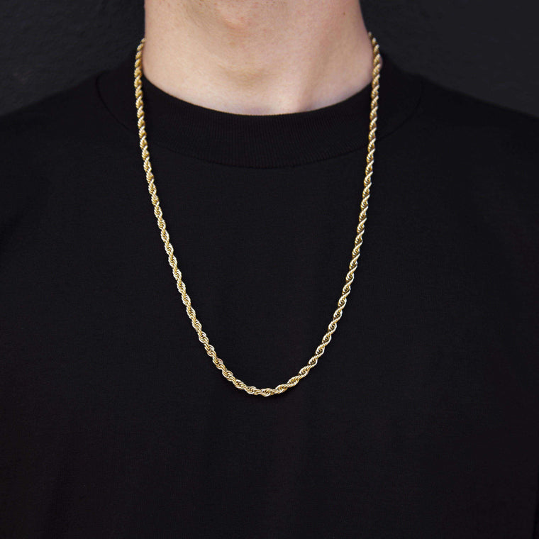 18k Vermeil Rope Chain (4mm) – The GLD Shop