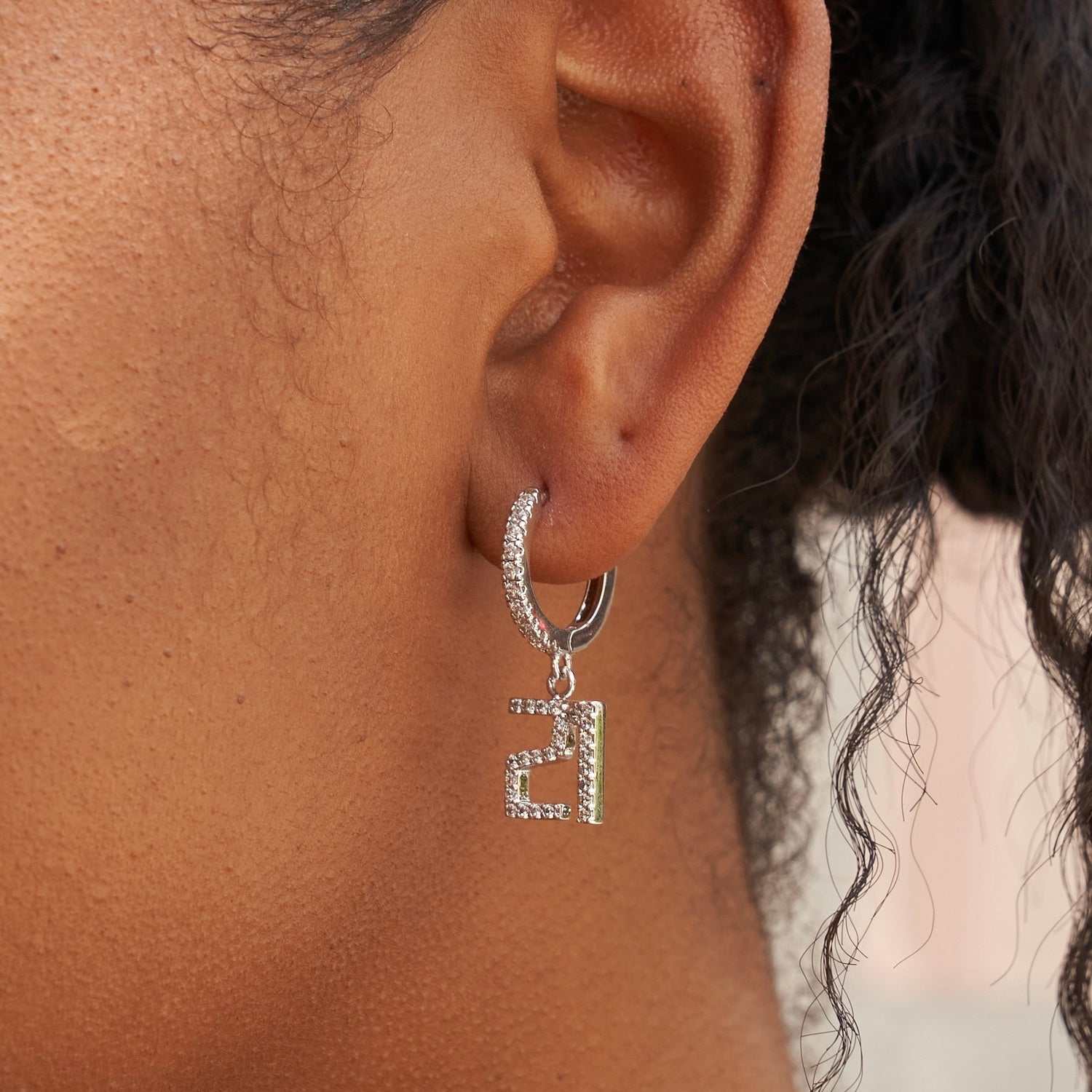 Pave Custom Numbers Earrings – The GLD Shop