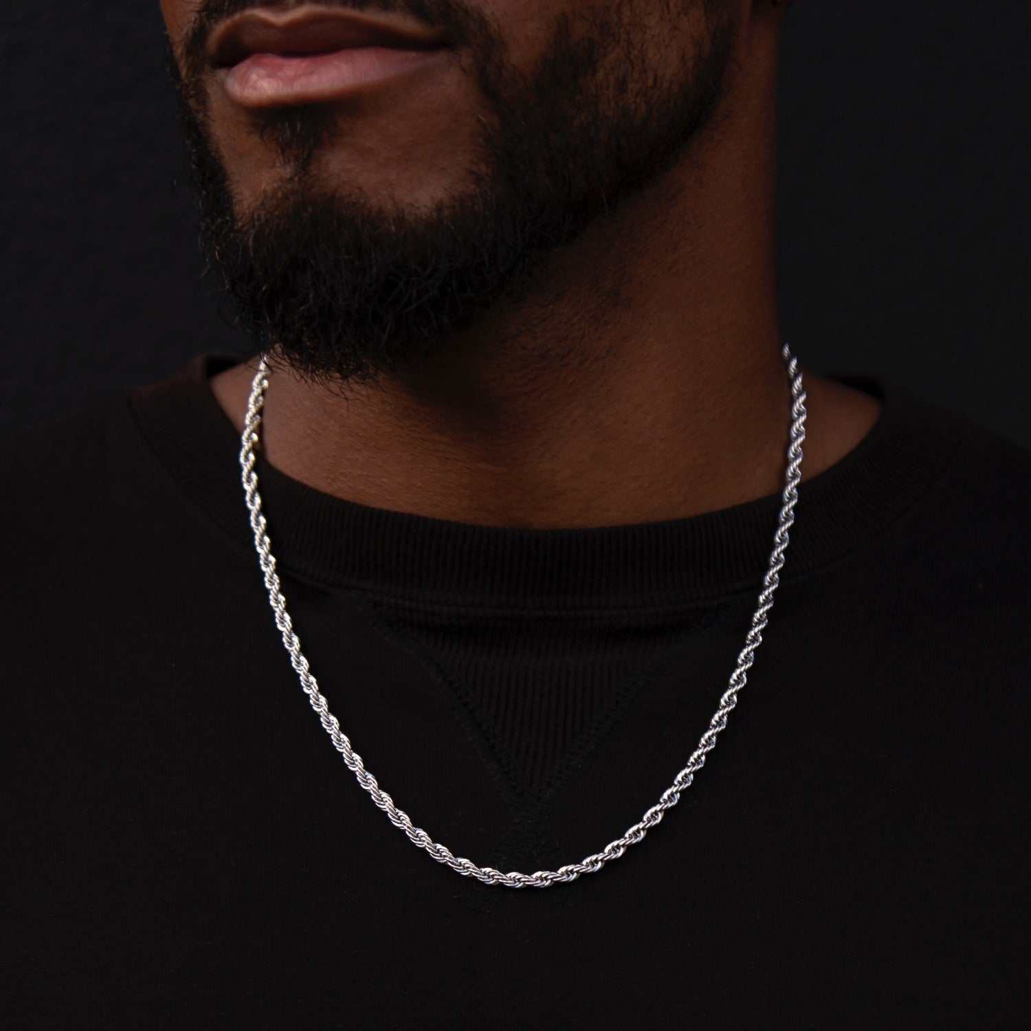 Rope Chain in White Gold - 4mm – The GLD Shop