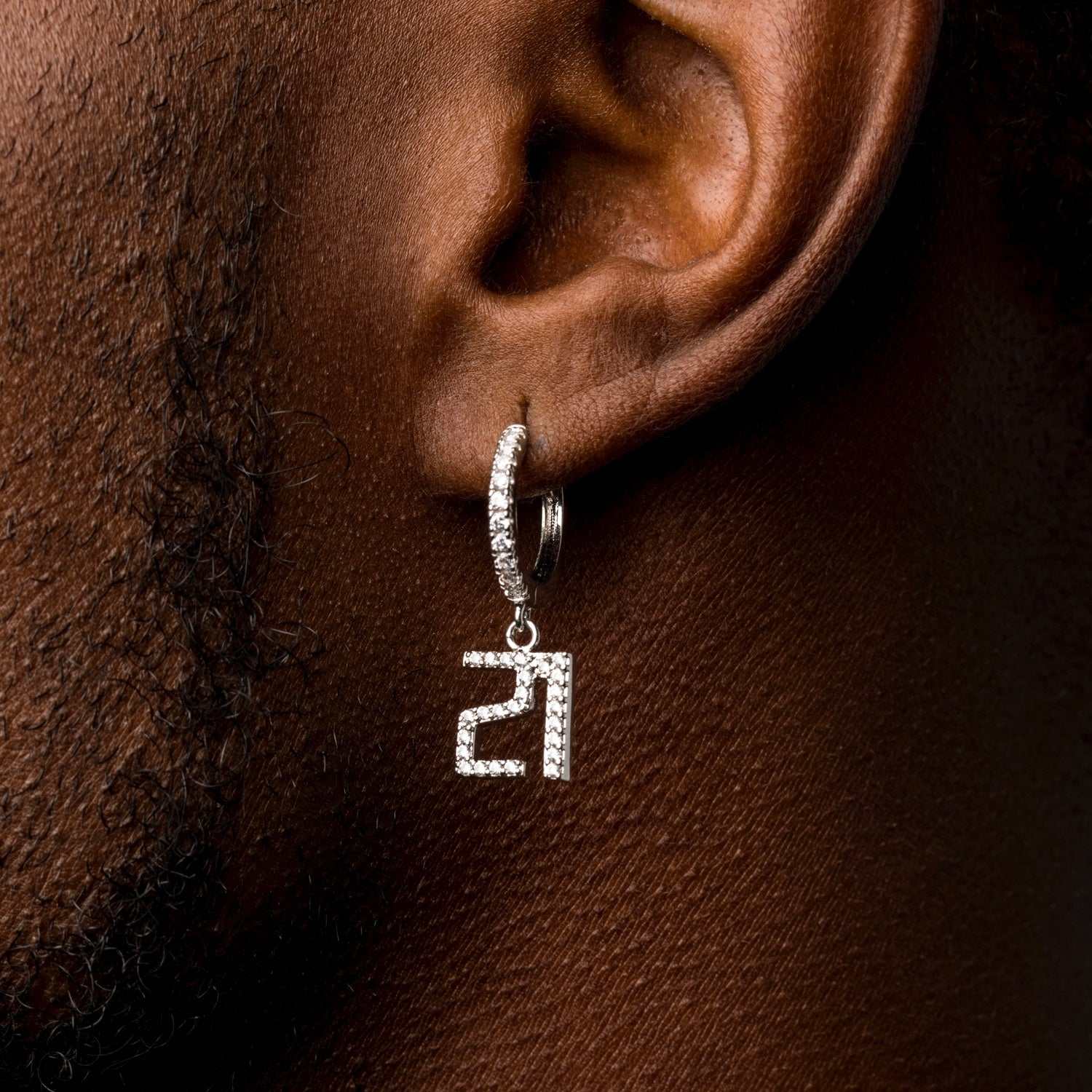 Pave Custom Numbers Earrings - The GLD Shop