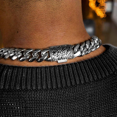 GLD Signature Cuban in White Gold - 19mm – The GLD Shop