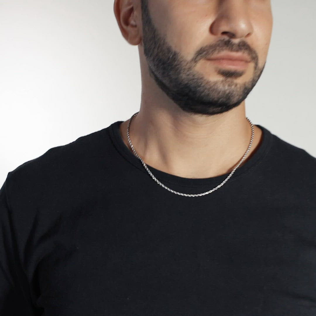 Rope Chain in White Gold - 2mm – The GLD Shop