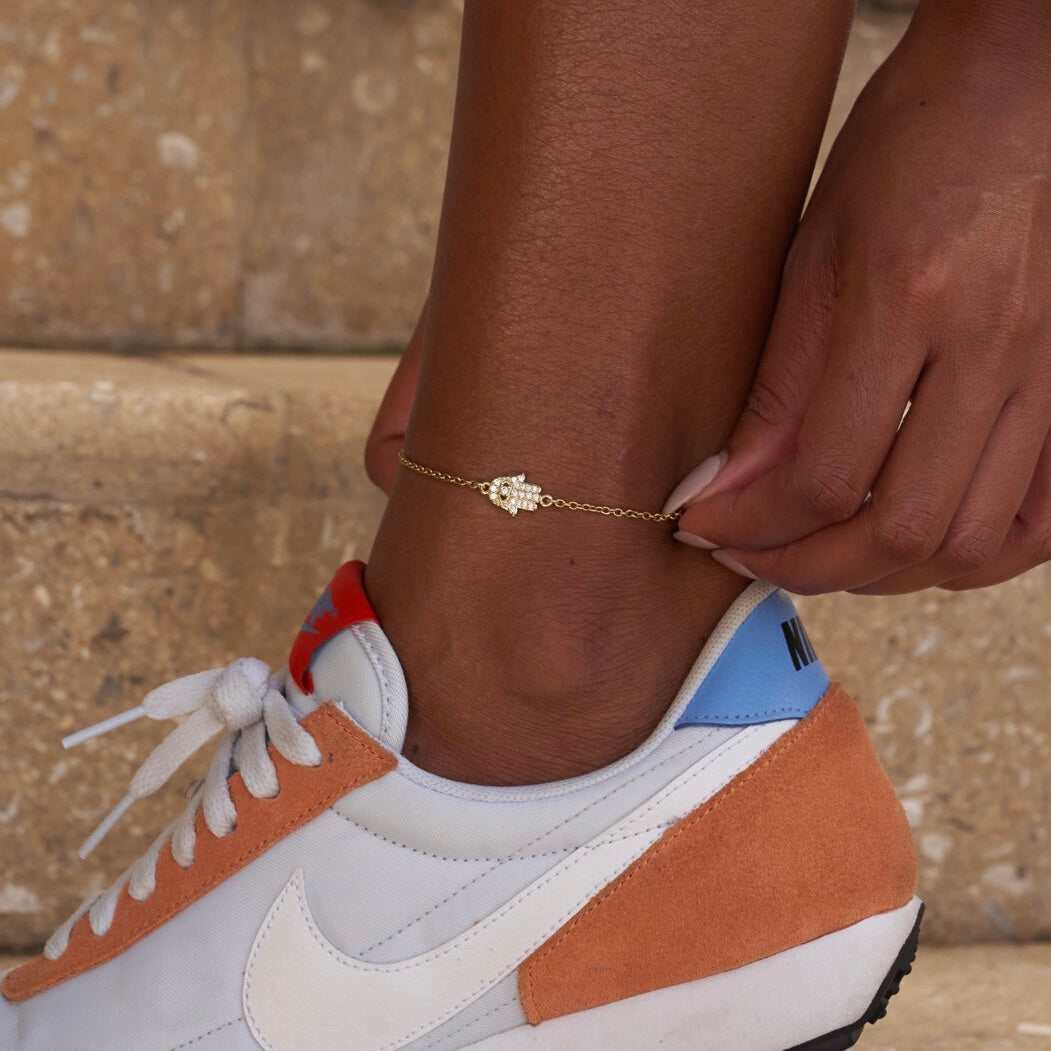 Hamsah Anklet - Yellow Gold – The GLD Shop