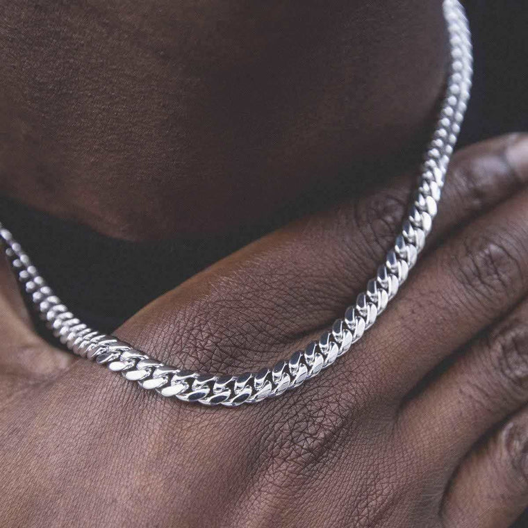 GLD Signature Cuban in White Gold - 6mm – The GLD Shop