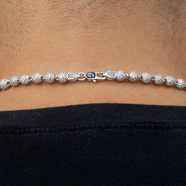 Iced Ball Chain in White Gold - 4mm – The GLD Shop