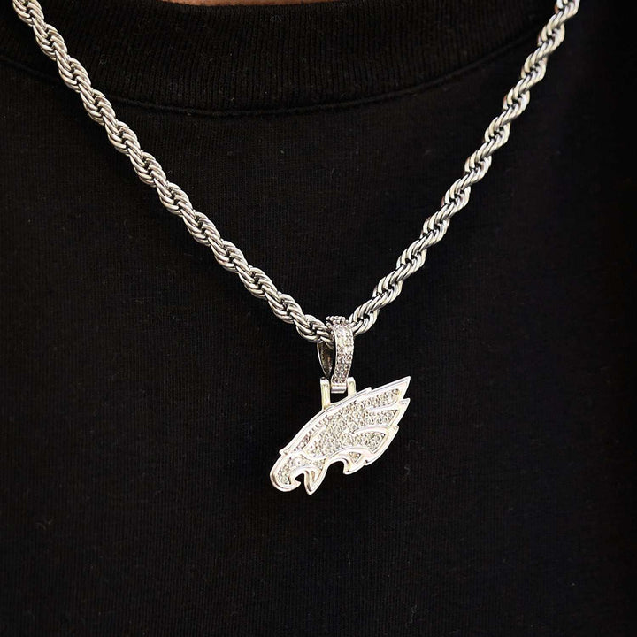 Philadelphia Eagles Official NFL Micro Logo Pendant - White Gold – The ...