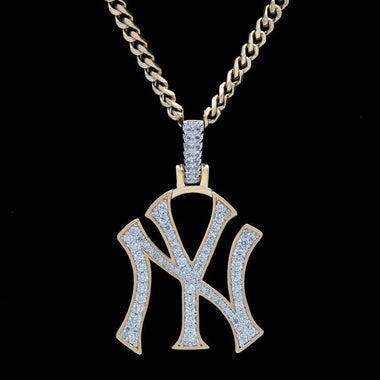 NY Yankees Pendant in Yellow Gold – The GLD Shop