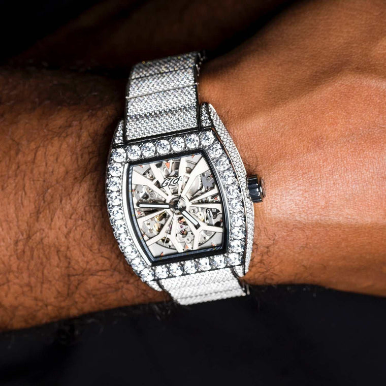 40MM Perennial Era Skeleton Watch- Fully Iced – The GLD Shop