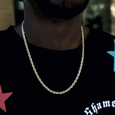Solid Gold Rope Chain (4mm) – The GLD Shop