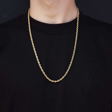 Solid Gold Rope Chain (4mm) – The GLD Shop