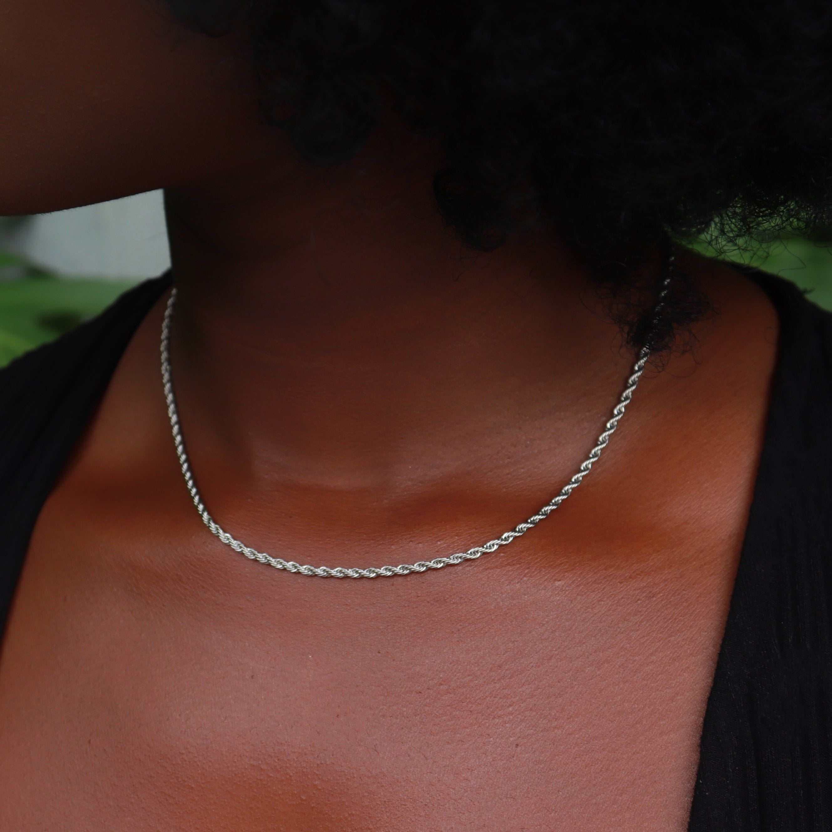 Solid White Gold Rope Chain (2mm) – The GLD Shop