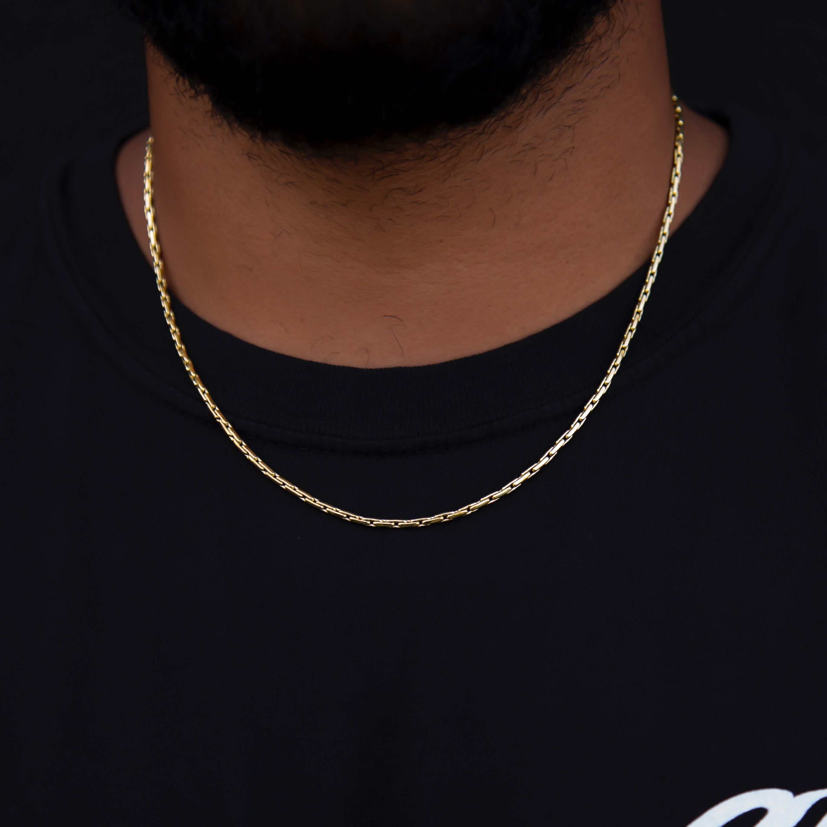 Triangular Link Chain in Yellow Gold | The GLD Shop